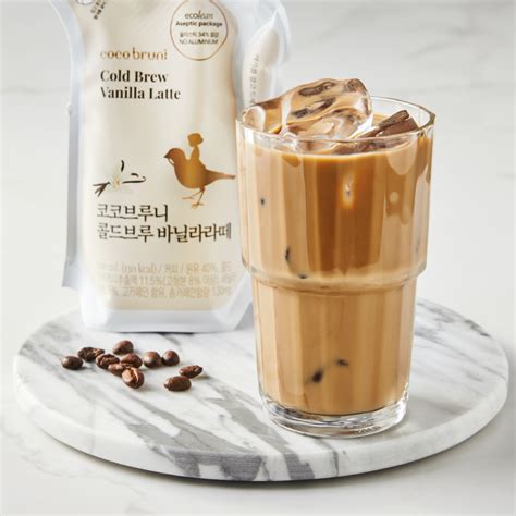 파우치 콜드브루 바닐라라떼 200ml 건강을 쉽게 그리팅