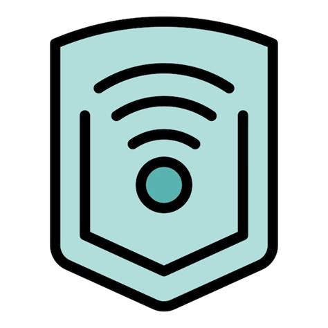 Premium Vector Wifi Secured Icon Outline Vector Server System Security Internet Color Flat