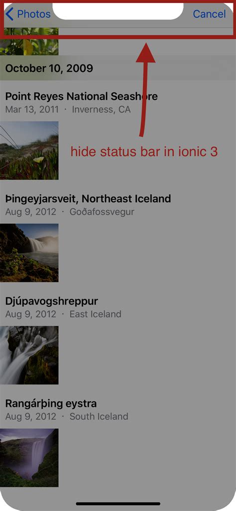 Ios Ionic Iphone X Hide Status Bar When Open Camera Stack Overflow