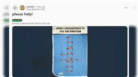 Brain Teaser Challenge Brain Teaser Rearrange 3 Matchsticks To