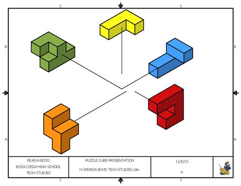 Puzzle CUBE Presentation Drawing Sheet A A B B REASIA BabeD BOCA CIEGA HIGH Babe TECH