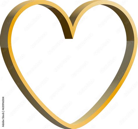 골드 하트 일러스트레이션 이미지 Stock Illustration Adobe Stock