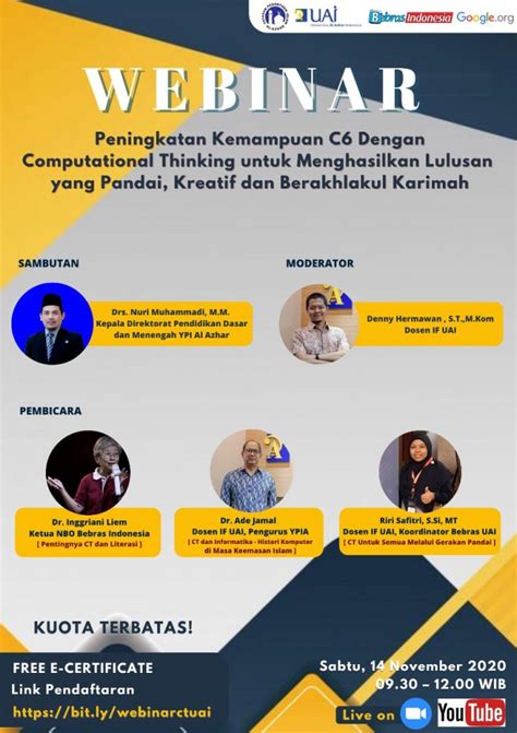 Webinar Computational Thinking Universitas Al Azhar Indonesia