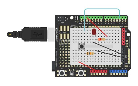 Circuit Design Arduino Protoshield With Led Switch Tinkercad