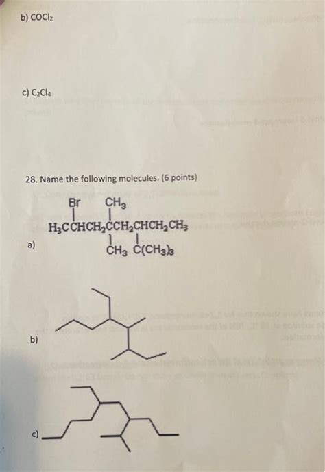 Solved 27 Draw The Bond Line Formulas For The Following