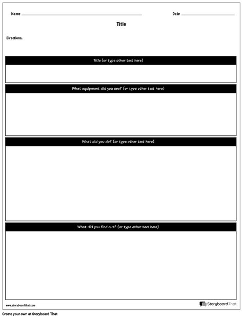Early Years Experiment Storyboard Af Worksheet Templates
