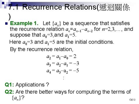 Discrete Mathematics Chapter 7 Advanced Counting Techniques Lingling