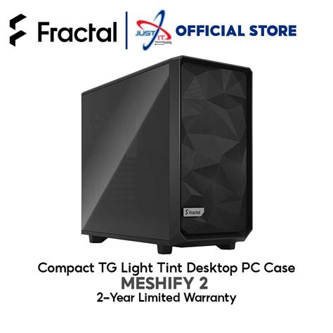 Fractal Design Meshify 2 Compact Gray Tg Light Tint Desktop Pc Case Casing Shopee Malaysia