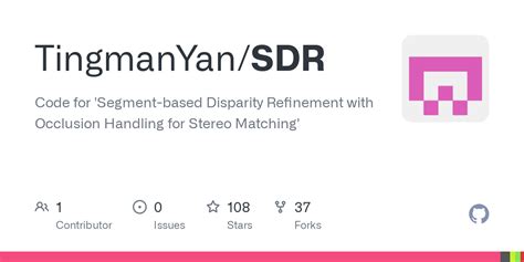 GitHub TingmanYan SDR Code For Segment Based Disparity Refinement With Occlusion Handling