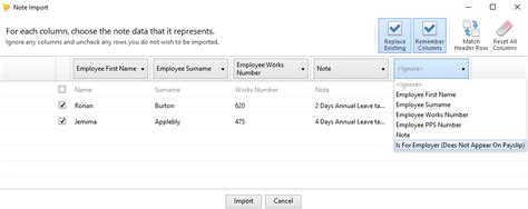 Importing Notes Using Csv File Brightpay Documentation