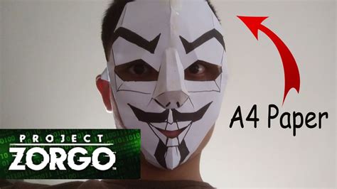 How To Make Paper Project Zorgo Elite Hacker Mask Easy Tutorial