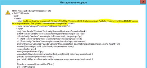 C Could Not Load File Or Assembly Systemweb Version4000