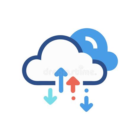 Cloud Migration Technology Icon Stock Vector Illustration Of System