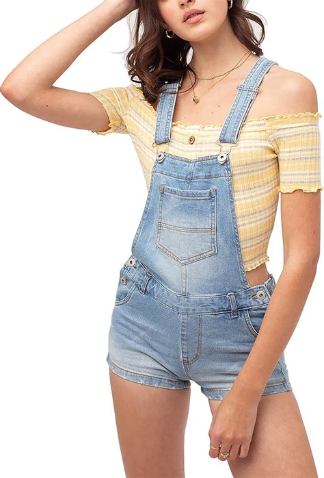 Denim Overalls Shorts