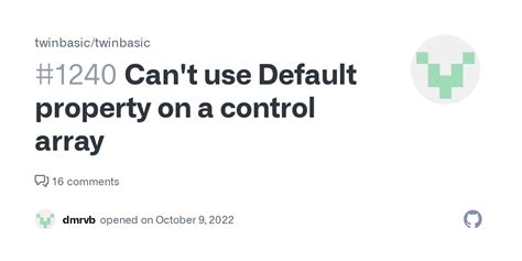 can t use default property on a control array · issue 1240 · twinbasic twinbasic · github