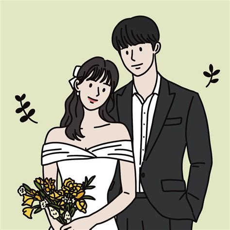 웨딩사진 라인드로잉42 일러스트 포트폴리오 크몽