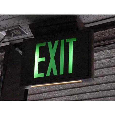 Green LED Exit Sign Board Dimensions Standard In New Delhi