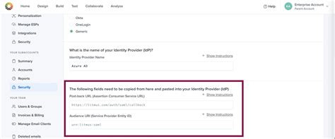 SAML SSO With Azure AD Help Litmus Com