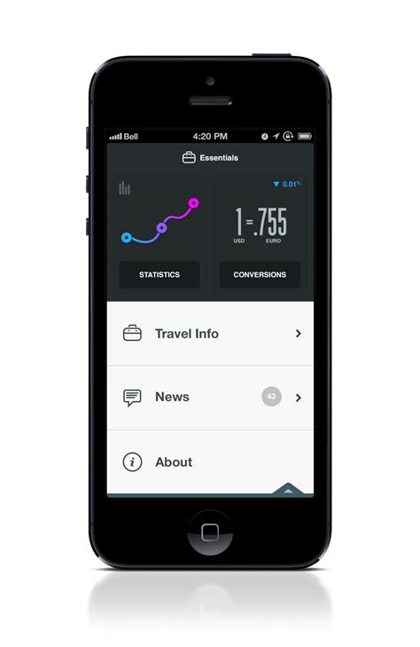Mobile Design Inspiration Essentials IPhone App UI Screen