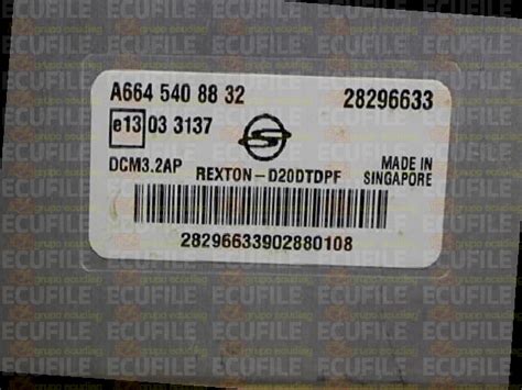 Immo Off Procedure Delphi Dcm32ap 28296633 Ssangyong Rexton I 20