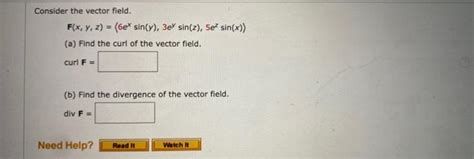 Solved Consider The Vector Field Chegg Com
