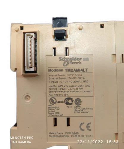Modicon M238 Schneider Tm2ami4lt Io Expansion Module At Rs 4500 In Bhavnagar