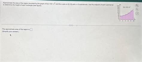 Solved Approximate The Area Of The Region Bounded By The Chegg Com