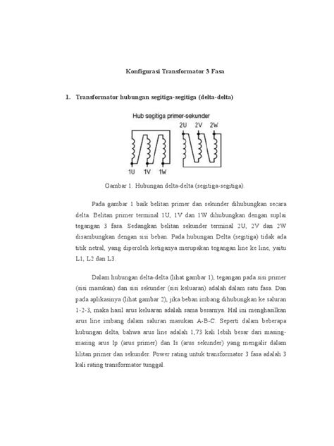 Konfigurasi Transformator 3 Fasa Pdf