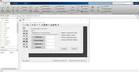Konversi Suhu Matlab Menggunakan Radio Button