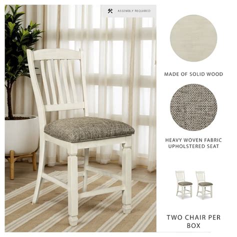 Bolanburg Counter Height Bar Stool Set Of 2 Antique White 1975