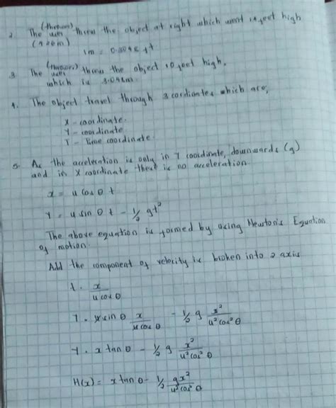 Parabolic Motionpdf Project 2 Parabolic Motion Show All Work 1