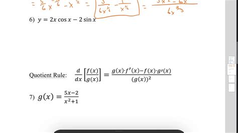 Chain Rule Product Rule Quotient Rule Worksheet Vectorlasopa