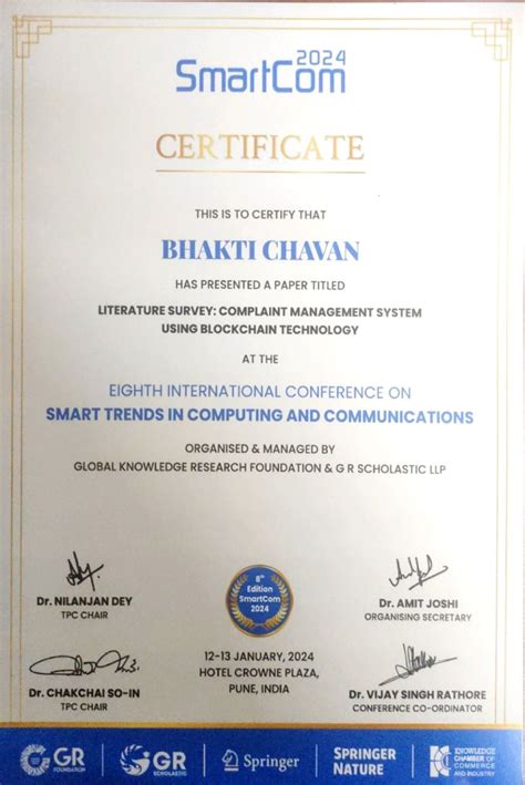 Smartcomconference Blockchaininnovation Researchpaper Learningjourney… Bhakti Chavan