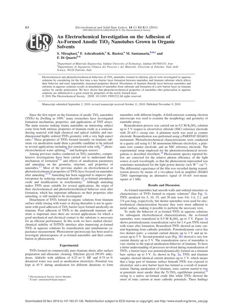 Pdf Critical Factors On The Adhesion Of Anodic Tio2 Nanotubes To