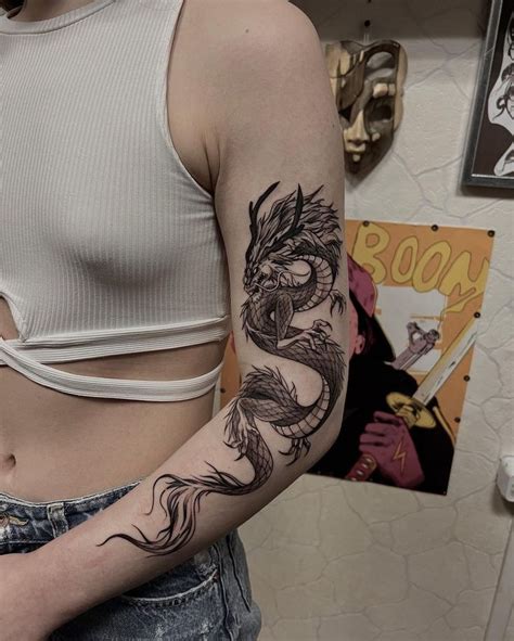 Тату Графика Настя Злюка😈 On Instagram “ну что за пушка получилась 😍🔥 масштабный дракончик
