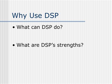 Ppt Introduction To Dsp Integrated Circuits Dsp Architecture Programming And Applications