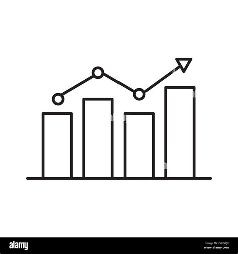 Bar Chart Icon Growth Tracking Arrow Data Analytics Focus Business