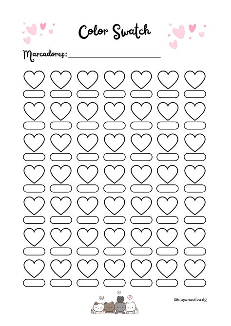 Best 11 Printable Color Swatch Charts In Pdf Png And  Formats