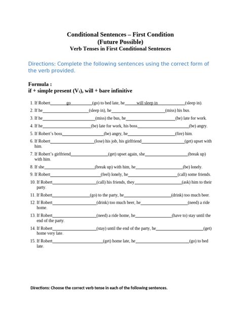Conditional Sentences 1 Exercise Pdf Semantic Units Linguistic Typology