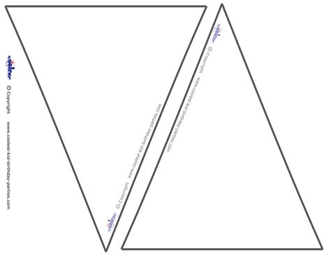 Blank Printable Small Flags Pennant Banner Template Flag Template Pennant Template