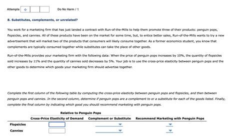 Solved 8 Substitutes Complements Or Unrelated You Work