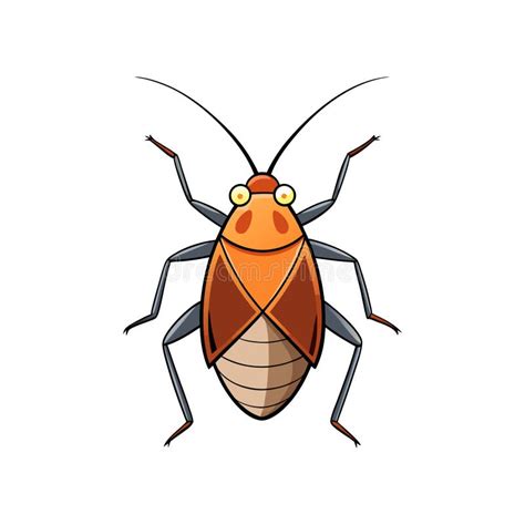 Vivid Kissing Bug Animal Detailed Artwork Stock Illustration