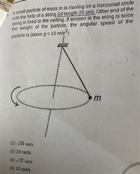 A A Mall Particle Of Mass M Is Moving On A StudyX