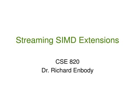 ppt streaming simd extensions powerpoint presentation free download id 4563908