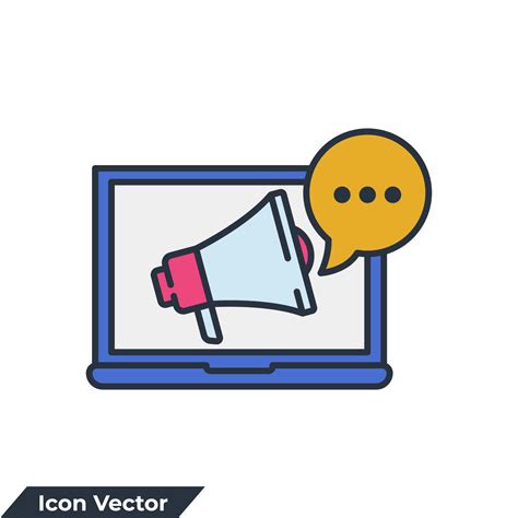Advertising Icon Logo Vector Illustration Digital Marketing Symbol