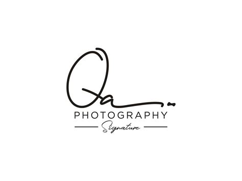 Letter Qa Signature Logo Template Vector 11422486 Vector Art At Vecteezy