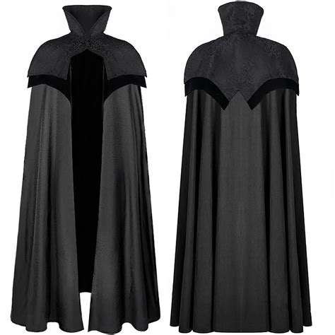 Mens Gothic Cloak Black Goth N Rock