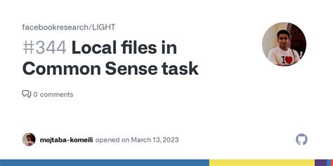 Local Files In Common Sense Task · Issue 344 · Facebookresearchlight · Github