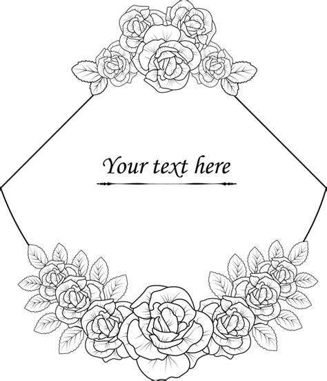 Flower Border Drawing At James Mcnaughton Blog