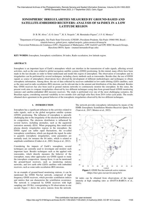 Pdf Ionospheric Irregularities Measured By Ground Based And Satellite